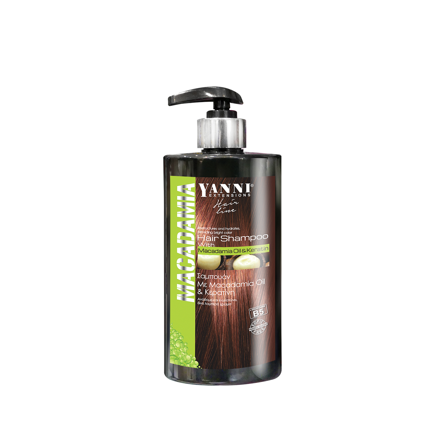 Hair Products: Yanni Keratin & Macadamia Oil Shampoo - 500ml